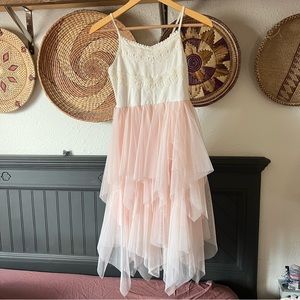 Zhenzi | Dresses | Zenzi Off White Lace Inspired Pink Tulle Dress ...